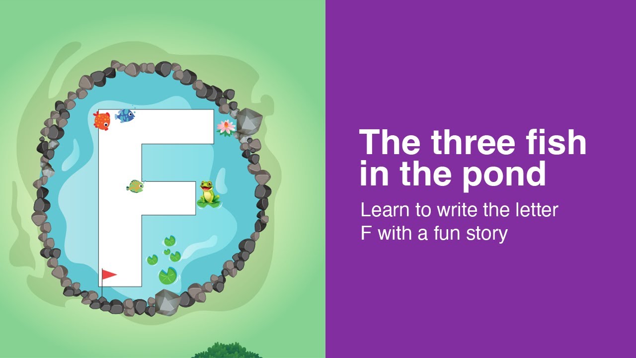 Fun with the Letter F | Three Fish Story + Writing Practice for Kids ...
