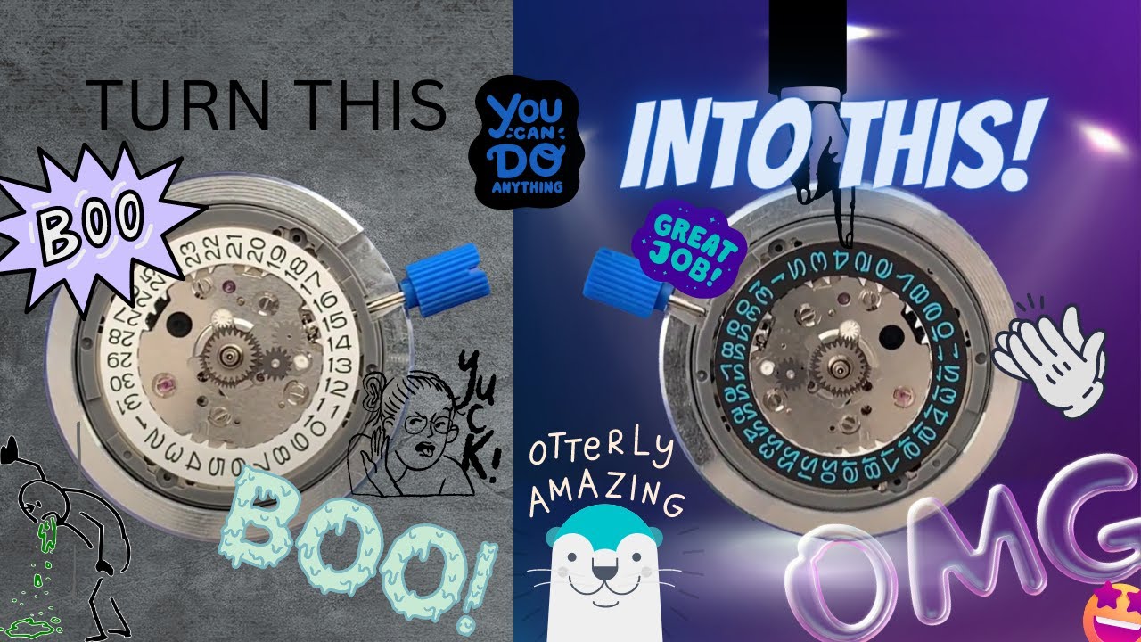 How to change a date wheel on Seiko NH series movements - YouTube