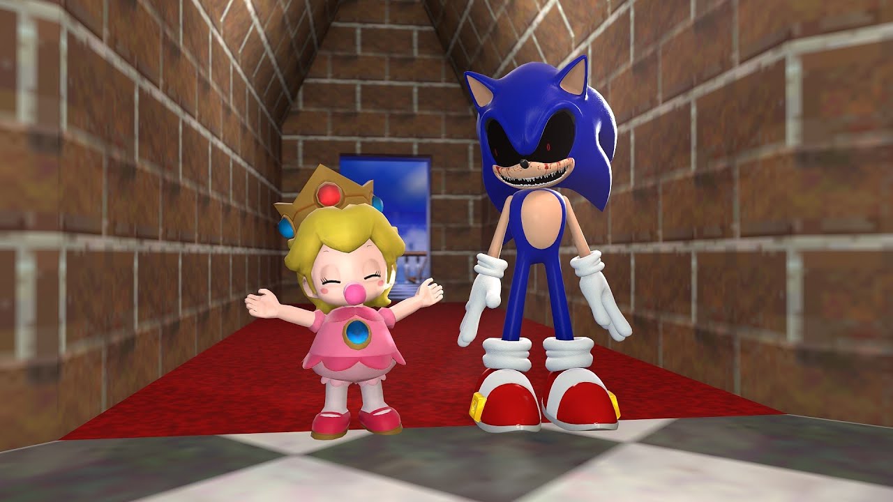 Baby Peach and Sonic EXE - YouTube