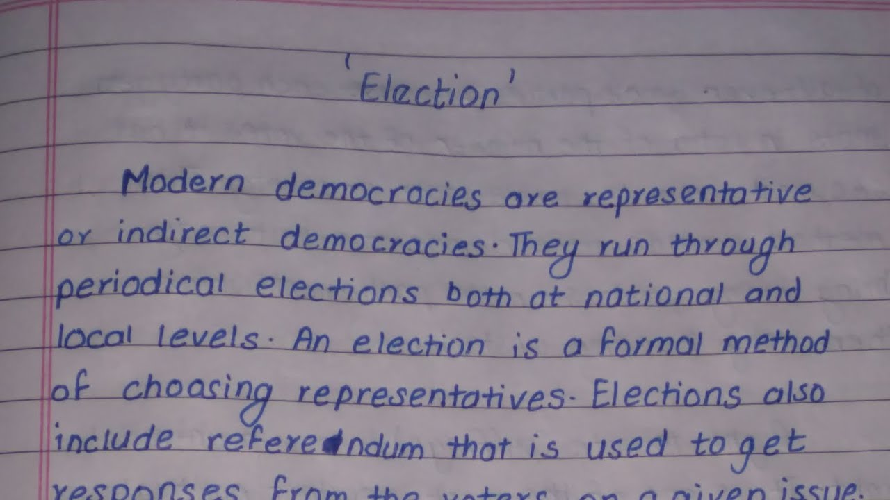 Essay on Election - YouTube