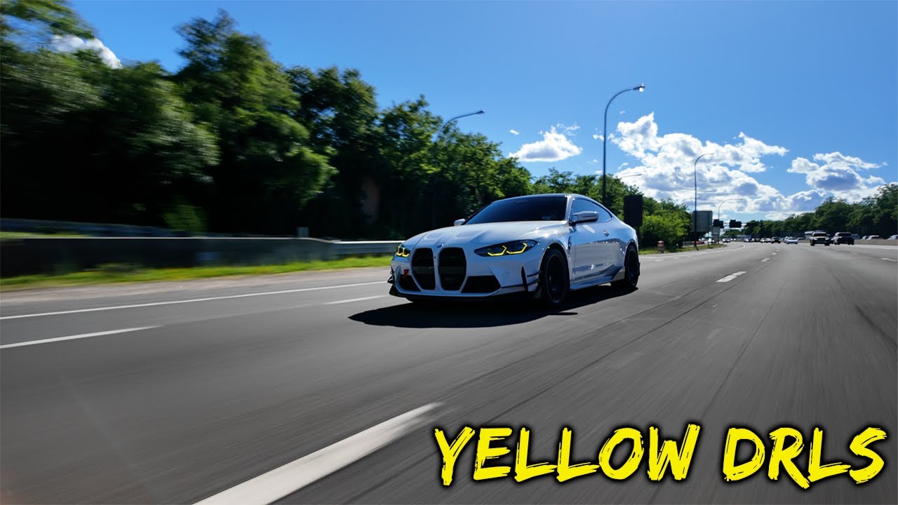 M4 looks AGGRESSIVE with Yellow DRLs - YouTube