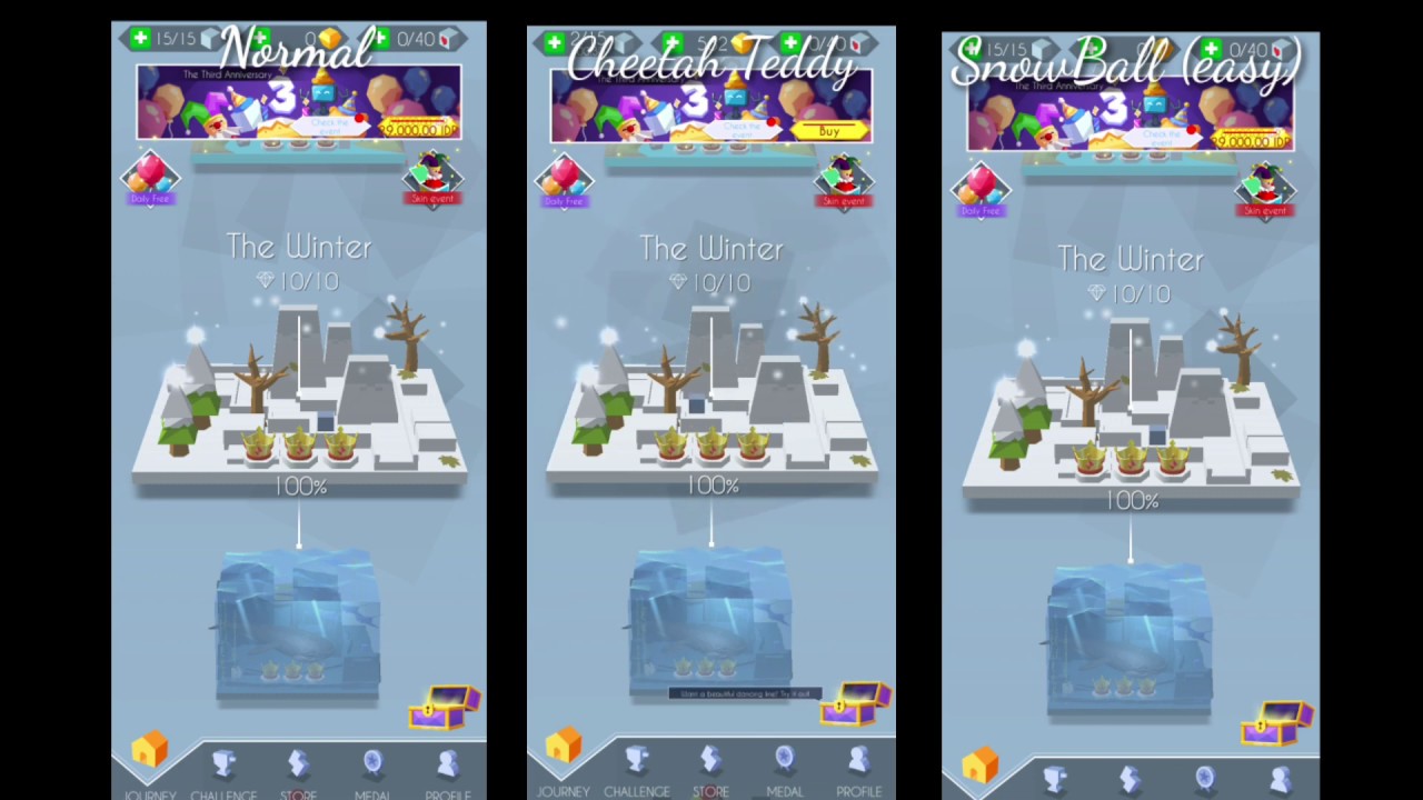 Dancing Line (2020) - The Winter (Normal vs Cheetah Teddy vs SnowBall ...