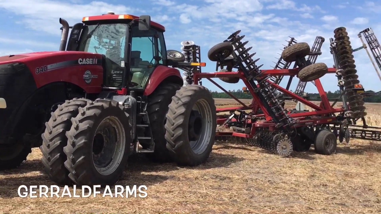Case 340 Magnum Turbo Tilling 2020 cotton ground - YouTube