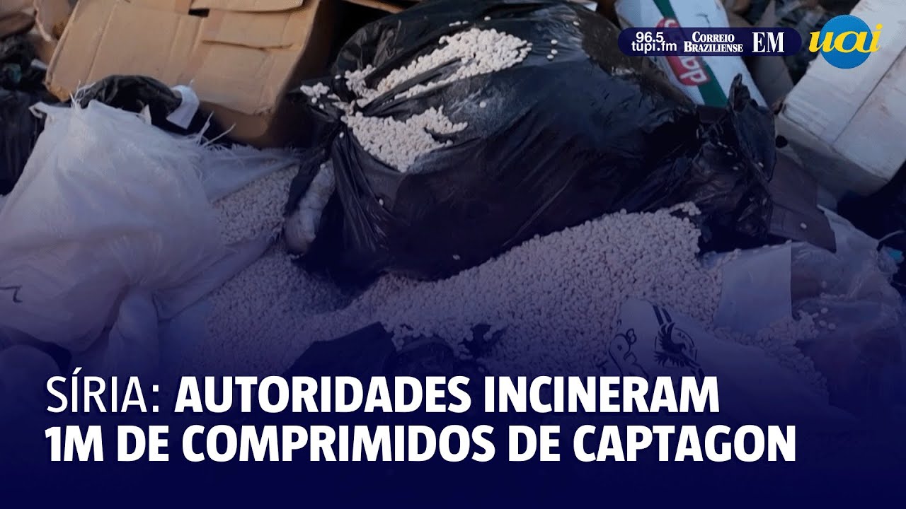Síria incinera 1 milhão de comprimidos de captagon - YouTube