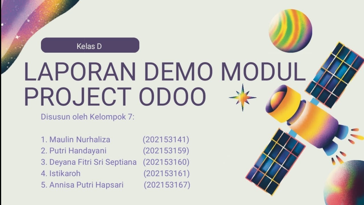 TUGAS UAS ERP - VIDEO PRESENTASI DEMO MODUL PROJECT ODOO - Kelompok 7 ...