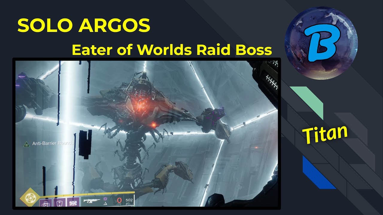 Solo Argos - EoW Raid Boss - Titan - YouTube