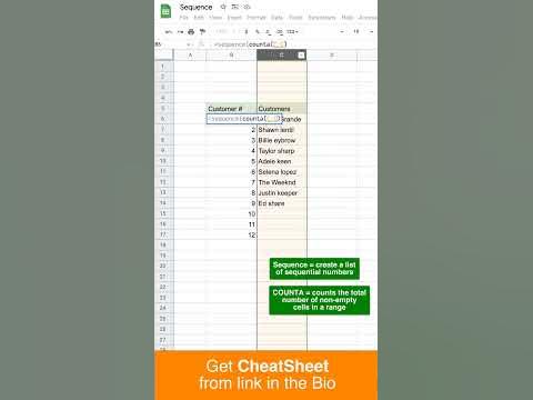 Number Sequence in Google Sheets - YouTube