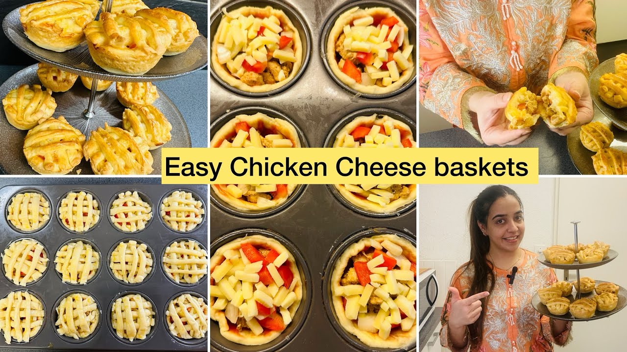 Bakery Style Chicken Cheese Baskets | Easy Healthy Appetizer | A Recipe ...