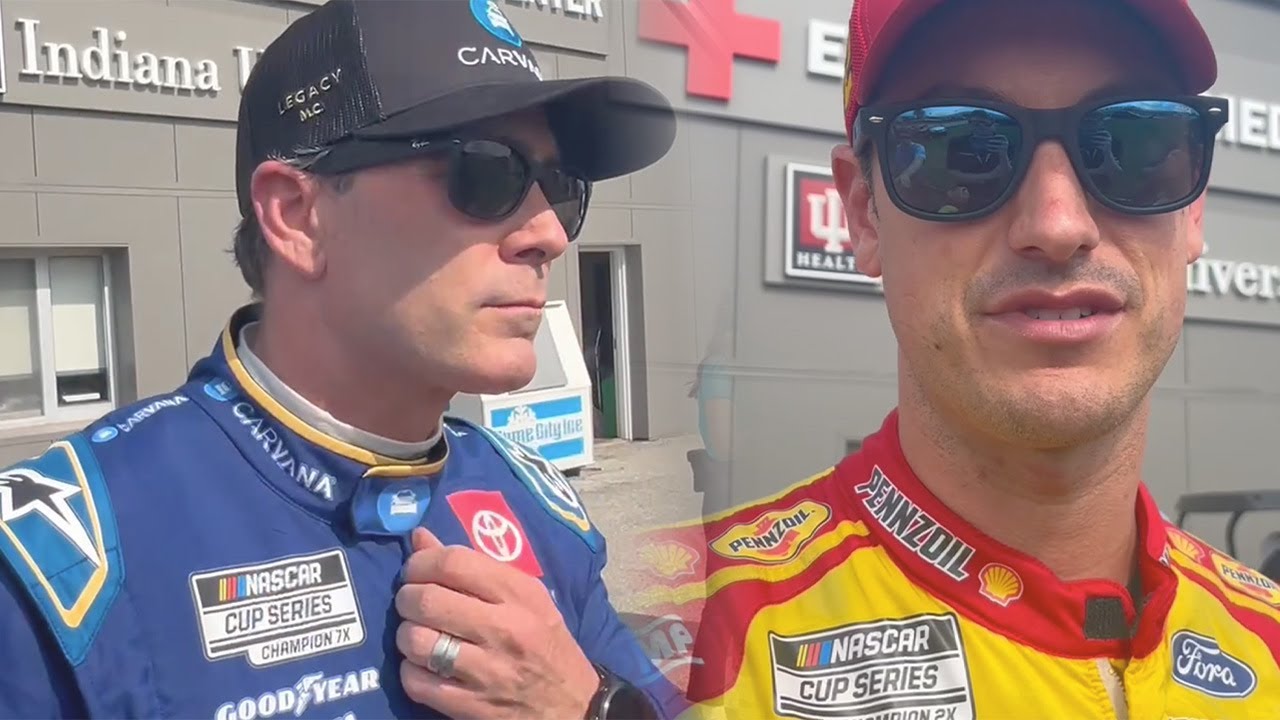 Jimmie Johnson And Joey Logano React To Wreck At Indy - YouTube