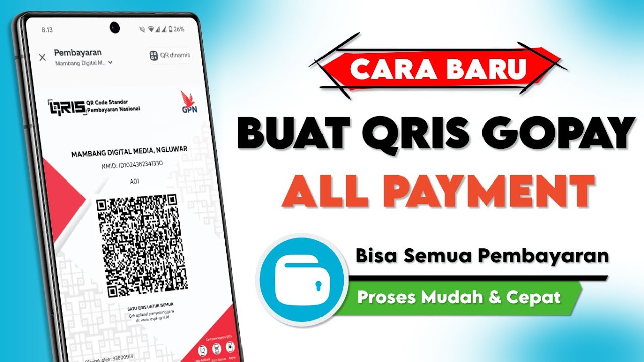 Cara Membuat QRIS GoPay || Cara Buat QRIS Semua Pembayaran - YouTube