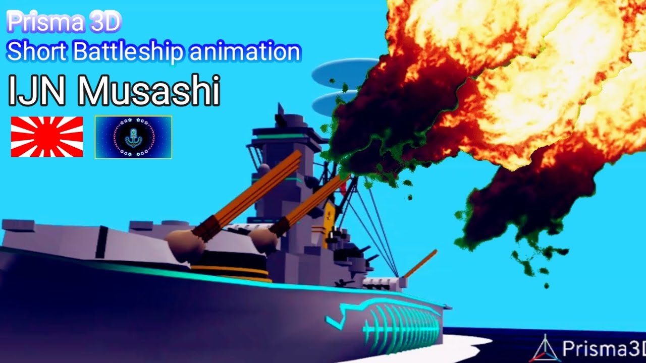 Prisma 3D : short Battleship animation: IJN Musashi - YouTube