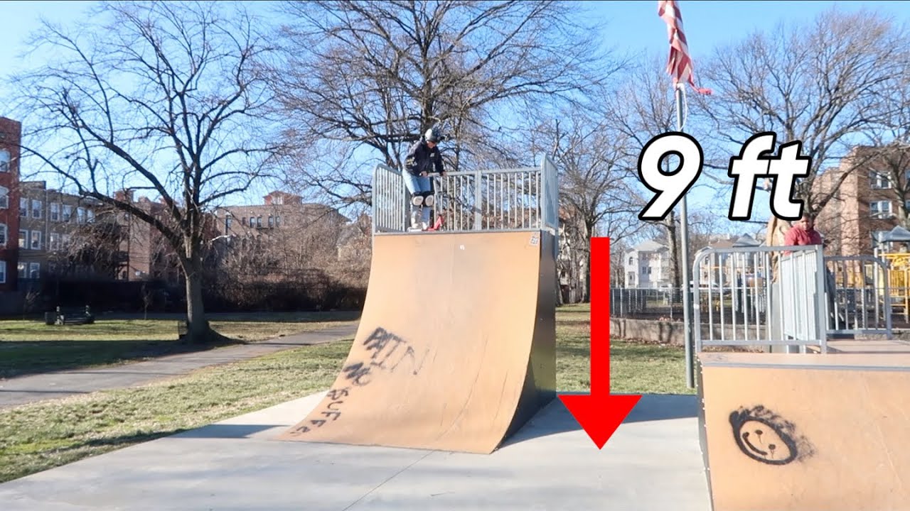 Cant Believe I Did This Trick... (9 foot drop) - YouTube