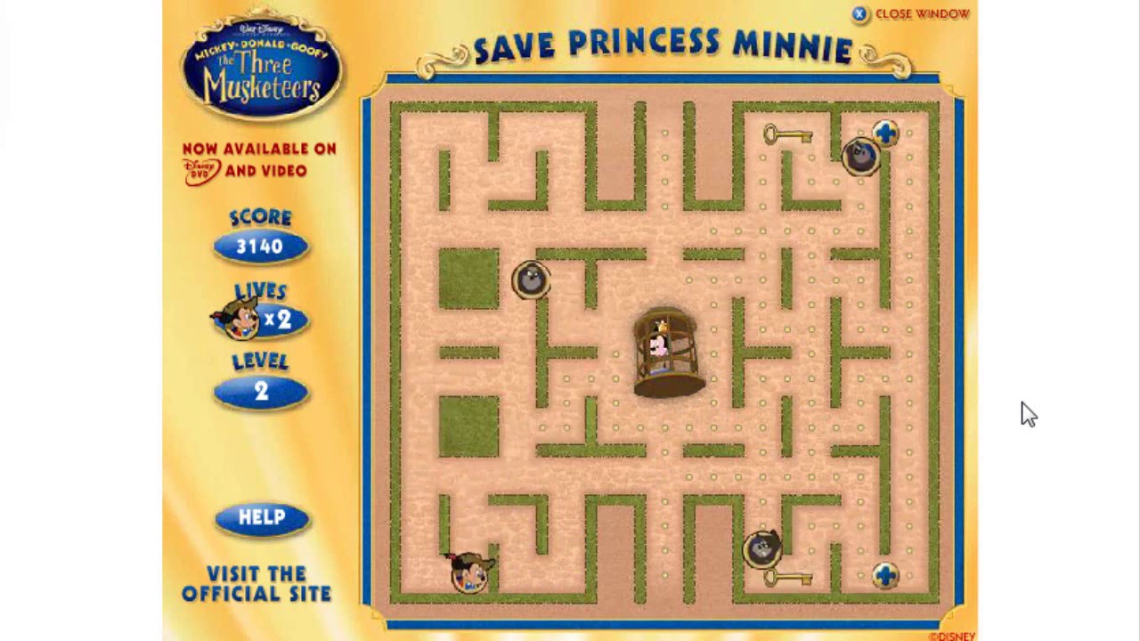 Mickey Mouse Save Minnie Mouse * Pacman Game - YouTube