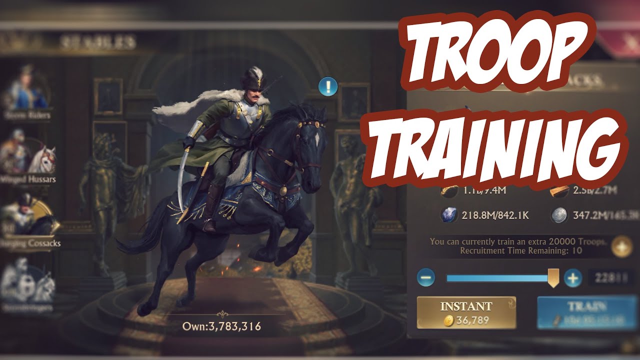 Kingdom Trials : Troop Training After KVK - Guns of Glory - YouTube