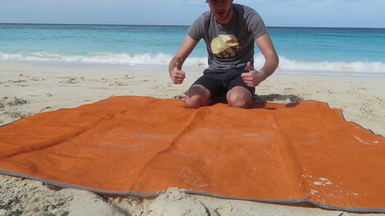 Copy of Sand Absorbing Beach Blanket - Sand Disappears! - YouTube