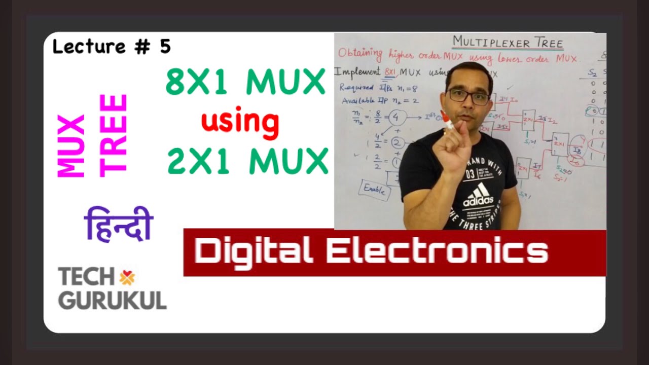 5. 8x1 MUX using 2x1 MUX in Hindi | Multiplexer Tree | Tech Gurukul by ...