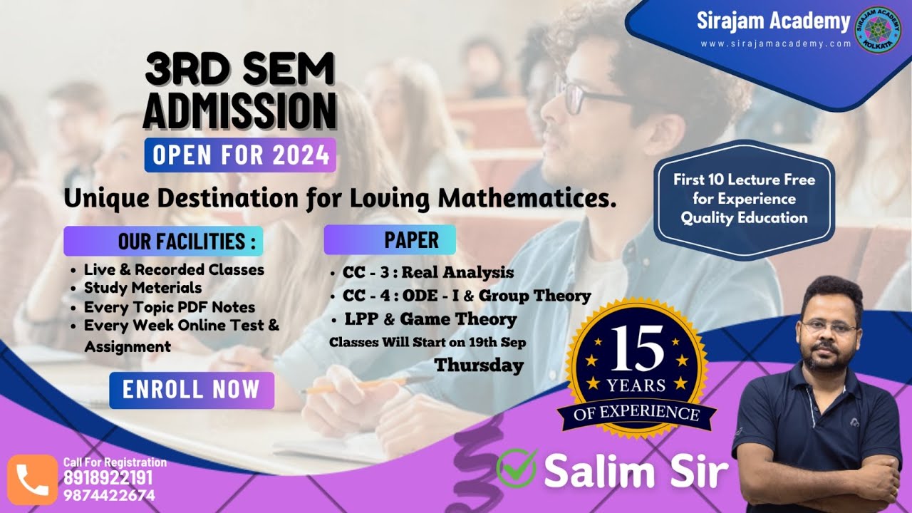 Semester 3 Mathematics | Syllabus Overview, Book List, and Time Table ...