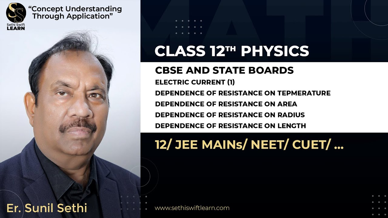 Class 12 Physics | Understanding Electric Current & Resistance | JEE ...
