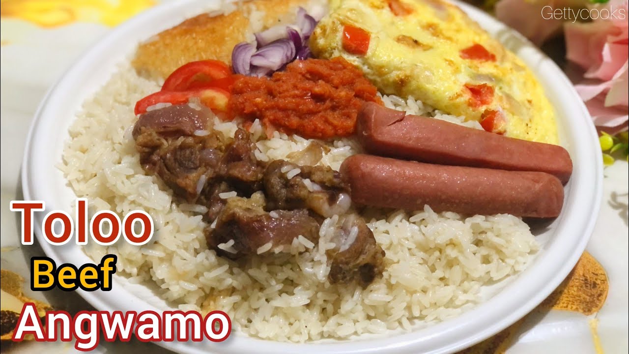How to make Ghanaian Angwamo/Oil Rice/Toloo Beef Angwamo Recipe - YouTube