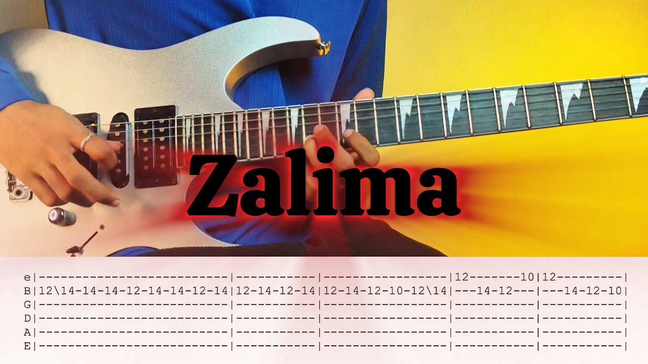 ZALIMA GUITAR TABS, ELECTRIC GUITAR - YouTube