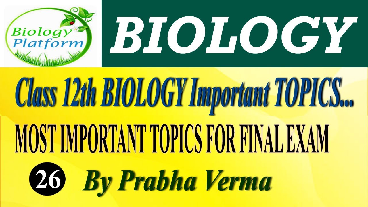 12th CLASS BIOLOGY Important TOPICS for Final Exam | Kota science hub ...