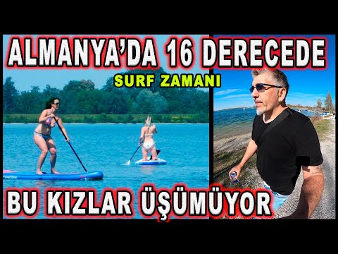BU KIZLAR ÜŞÜMÜYOR DOSTUM.. ALMANYA'DA 16 DERECEDE SÖRF ( SURF)
