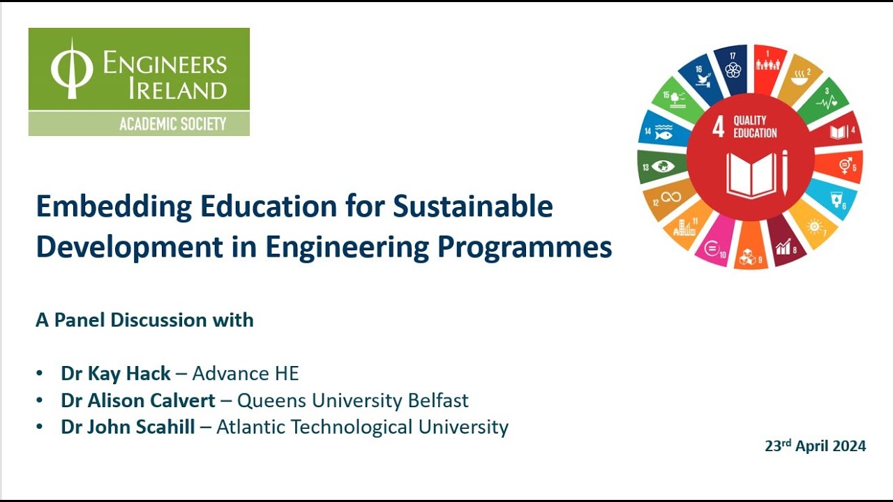 Embedding Education for Sustainable Development in Engineering Programmes - YouTube