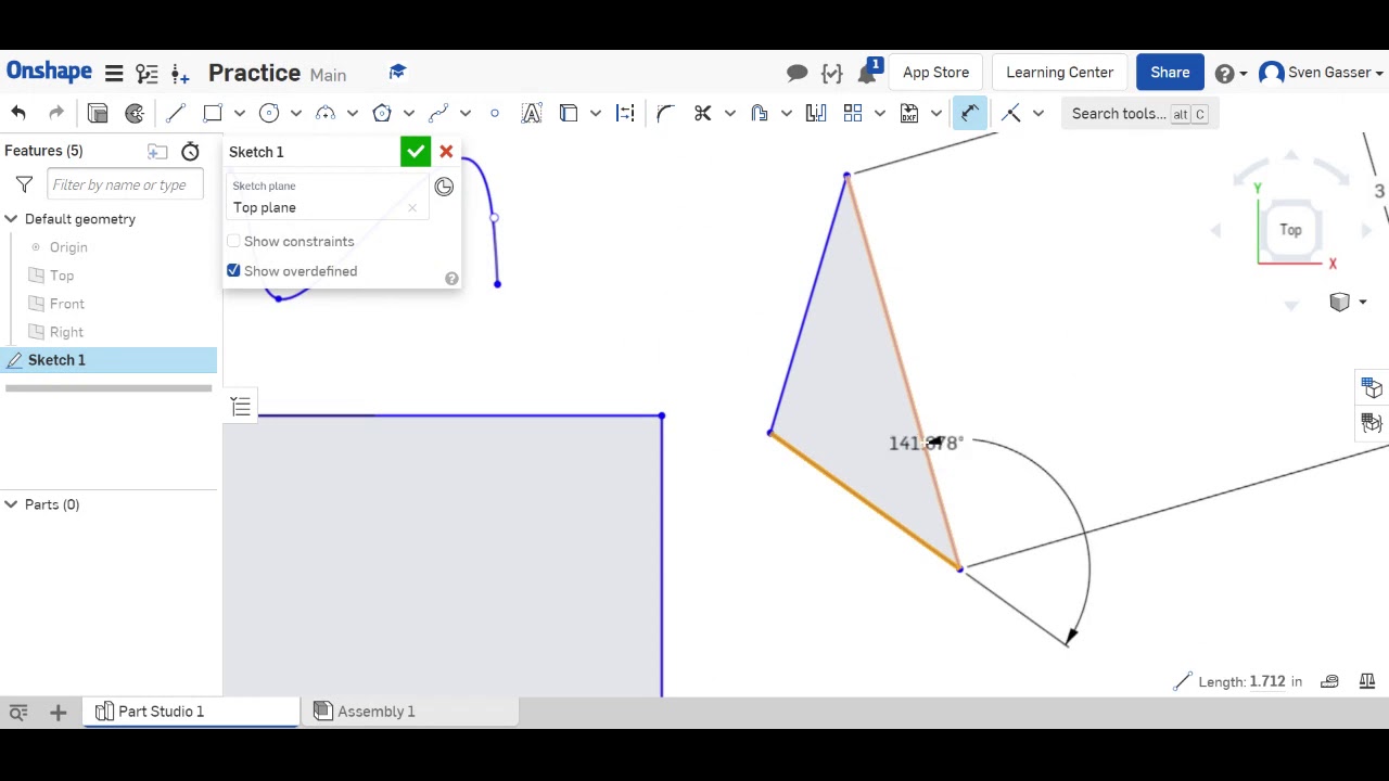 First sketch practice Part II - Onshape - YouTube
