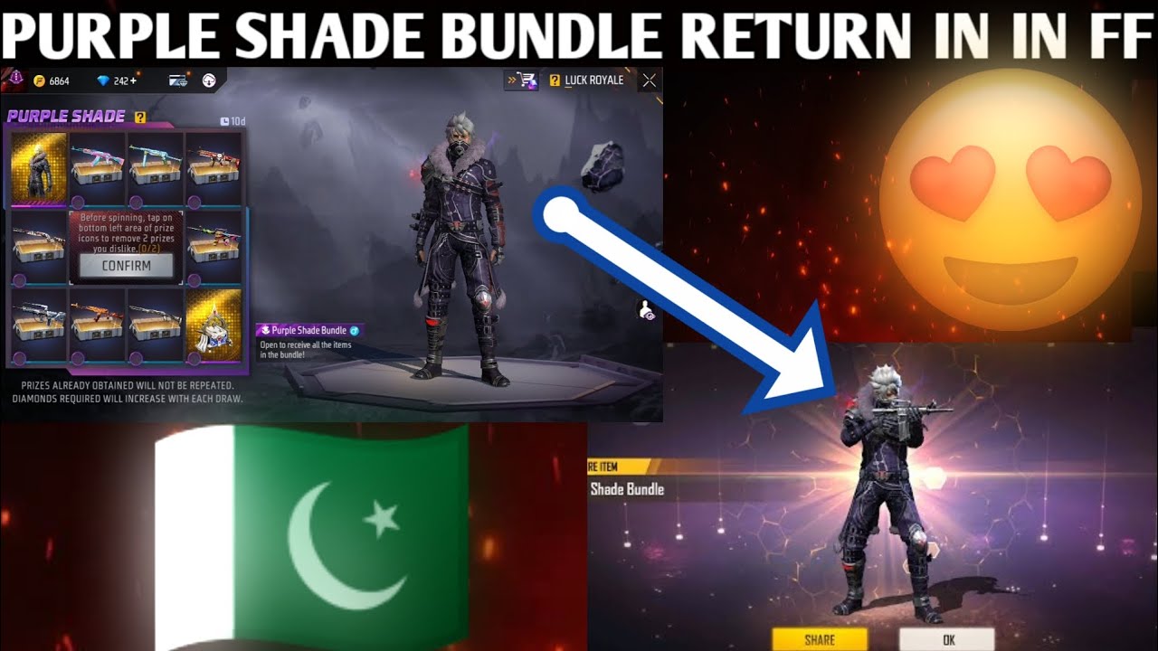 Purple Shade bundle return in freefire pakistan server 2023 | new event ...