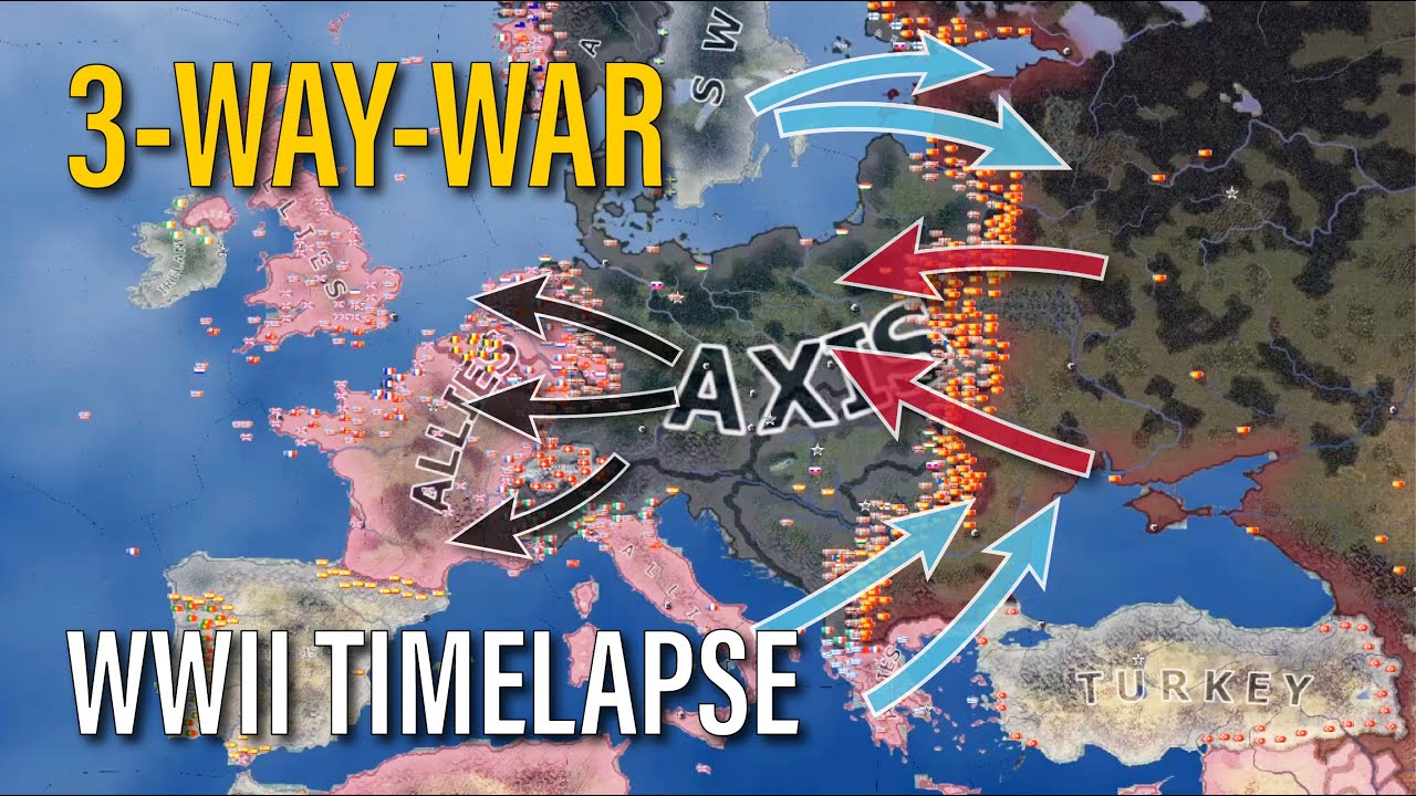 Insane 3 Way War - HOI4 Timelapse - YouTube