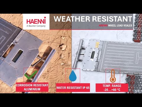 WEATHER RESISTANT HAENNI WHEEL LOAD SCALES - YouTube