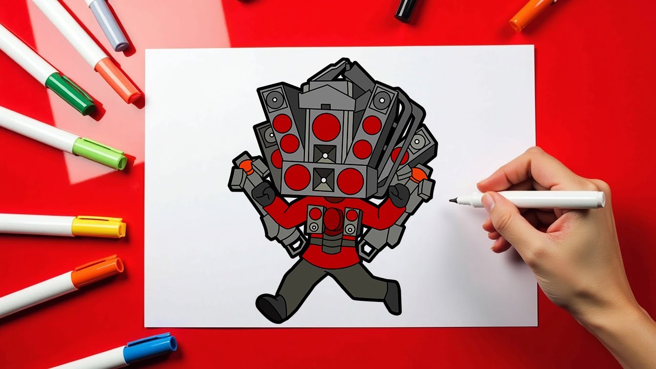 🤡 Desenhar o Titan Speakerman Chibi no Skibidi Toilet Mas que raio ...