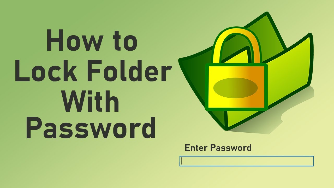 How to Lock Any Folder With Password | Lock any Folder in Windows - YouTube