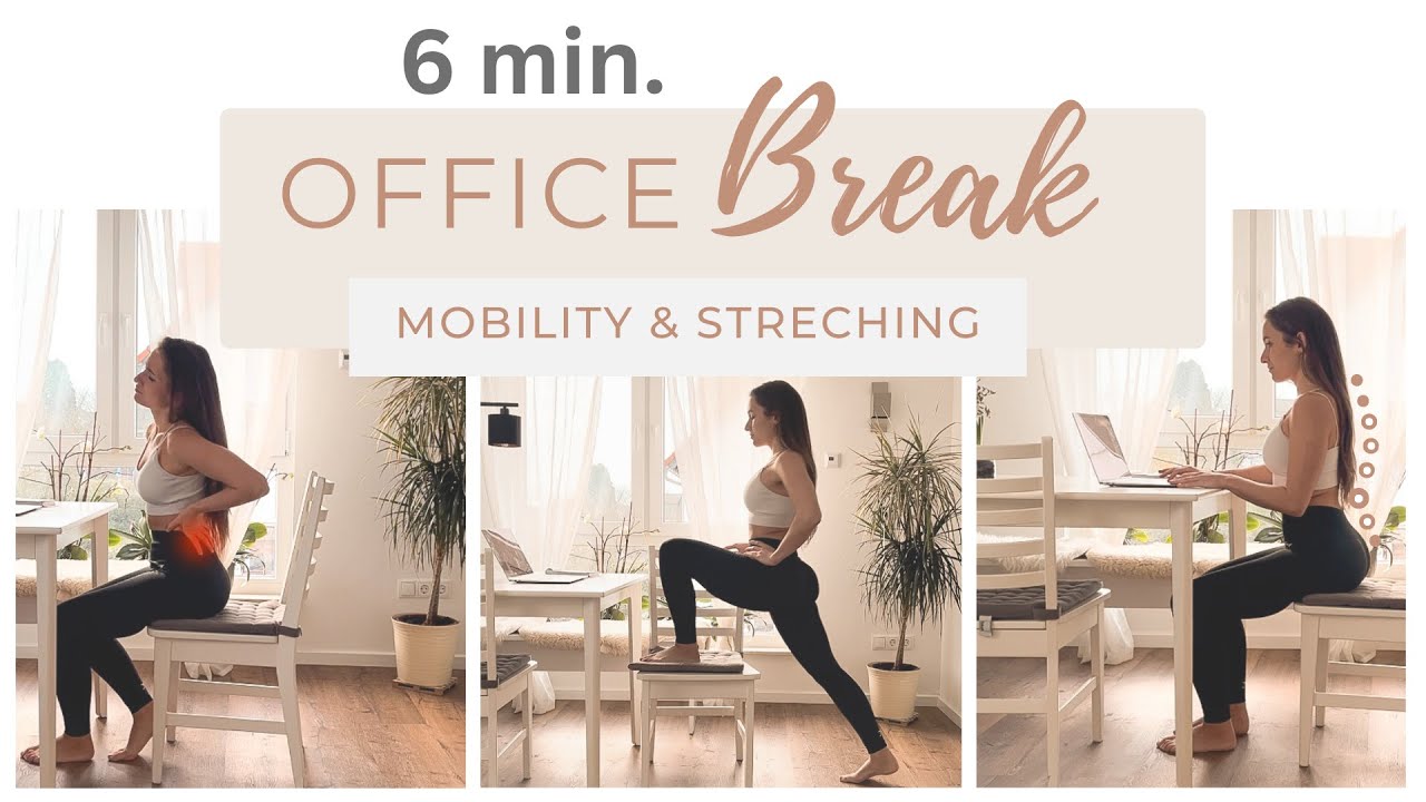 6 min. OFFICE BREAK Mobility & Stretching | become flexible - lower ...