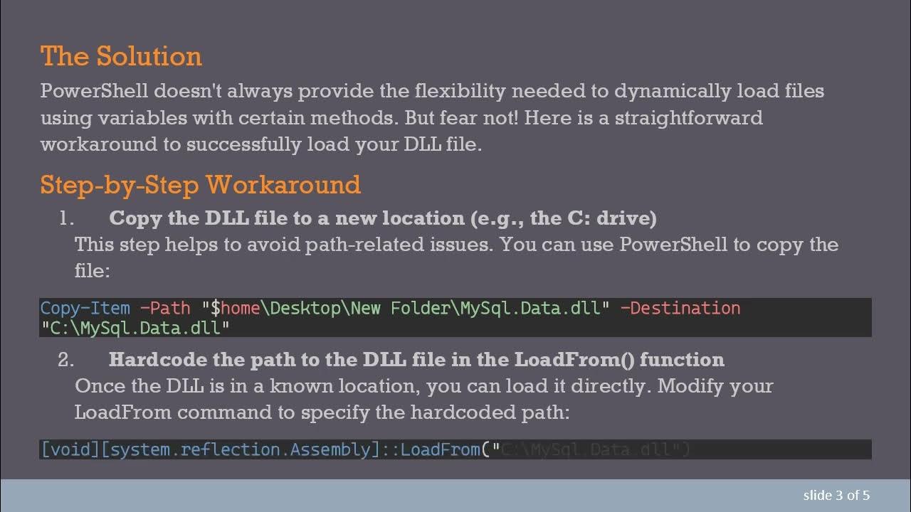 Loading a DLL File in PowerShell - YouTube
