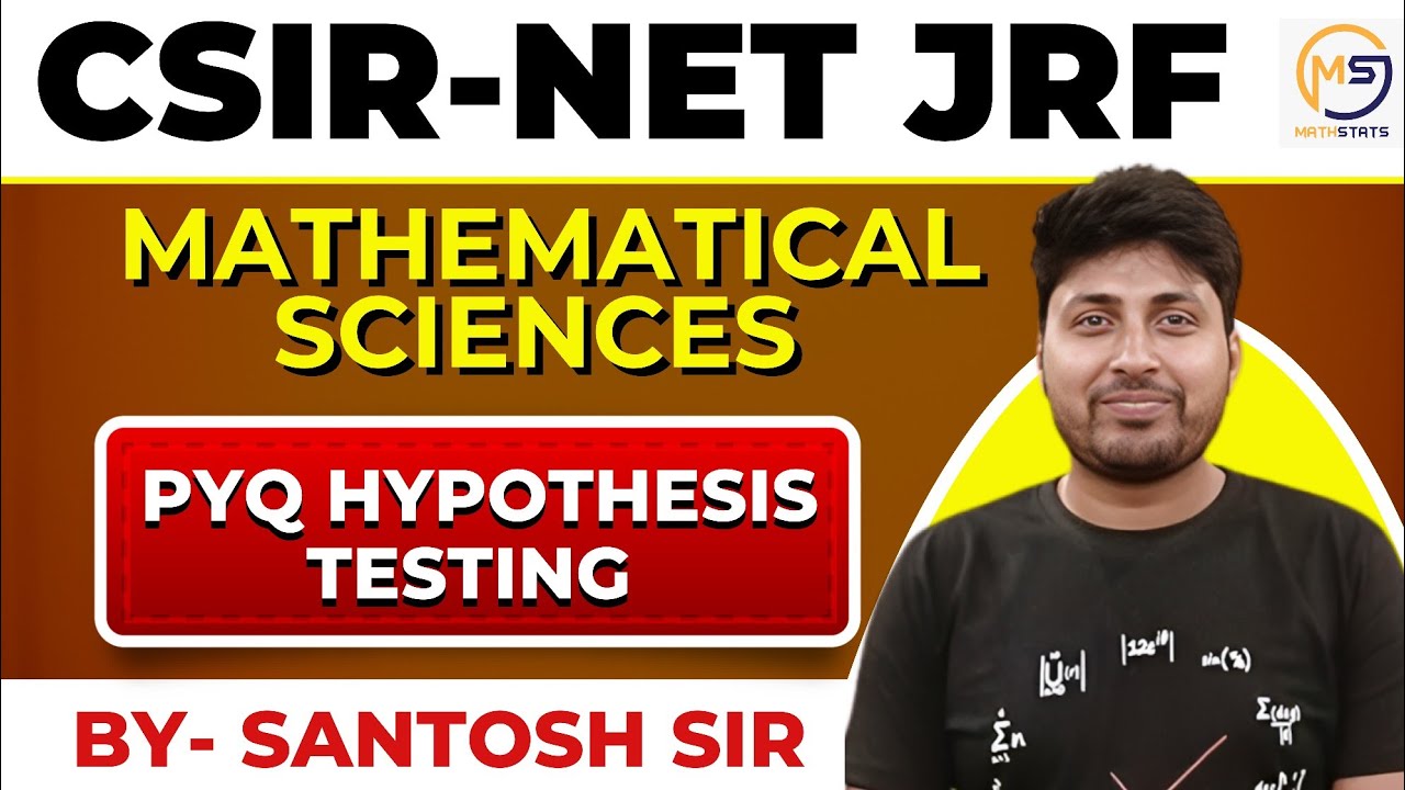 L2: CSIR-NET-JRF Mathematical sciences | PYQ Hypothesis Testing ...