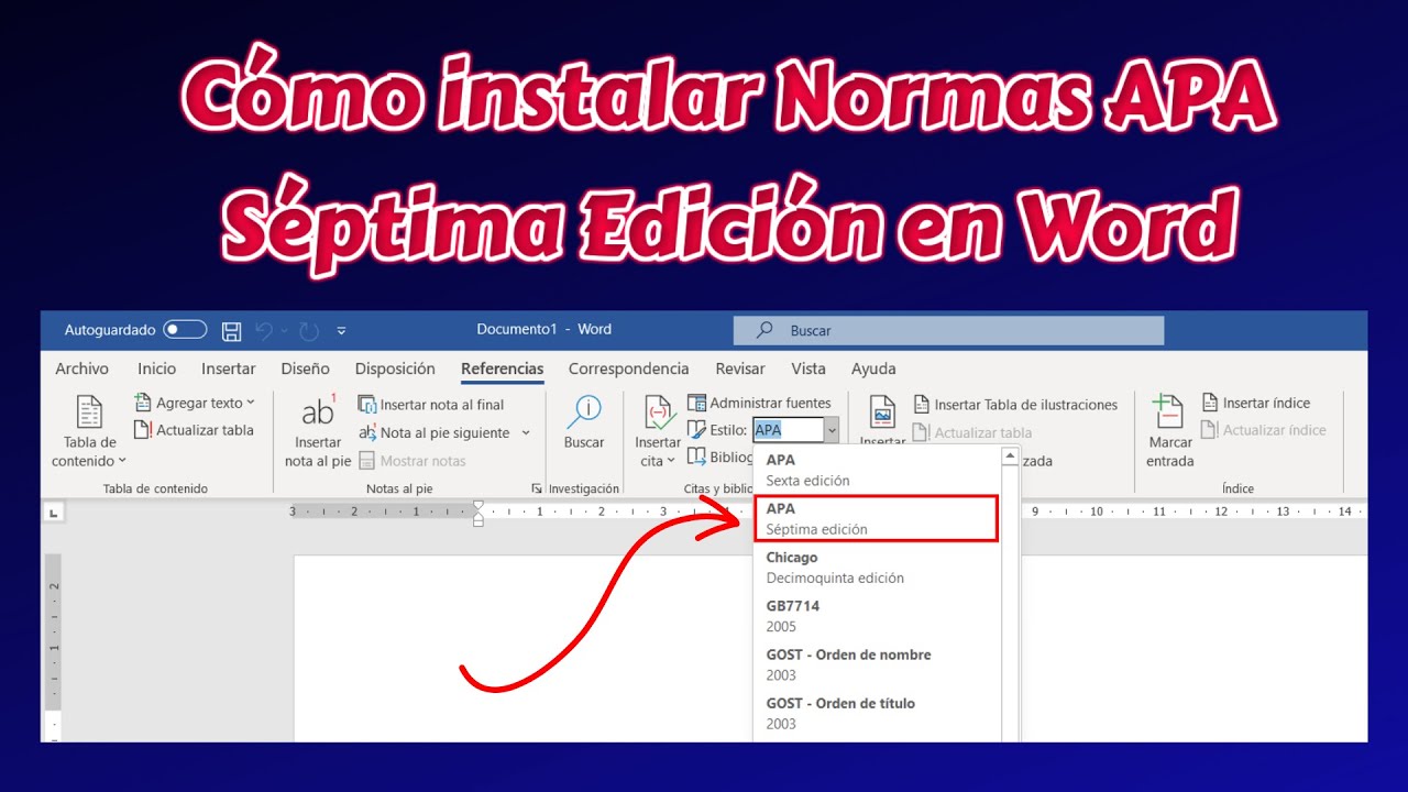 Instalar Normas APA 7ma edición en Word - YouTube