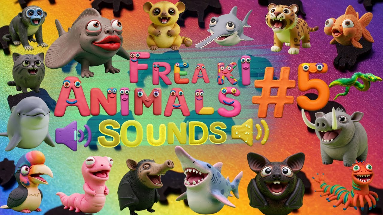 Funny & Freaky Animal Sounds Song 5 | Zoo Animals From 1 to 16 🐾 | The ...