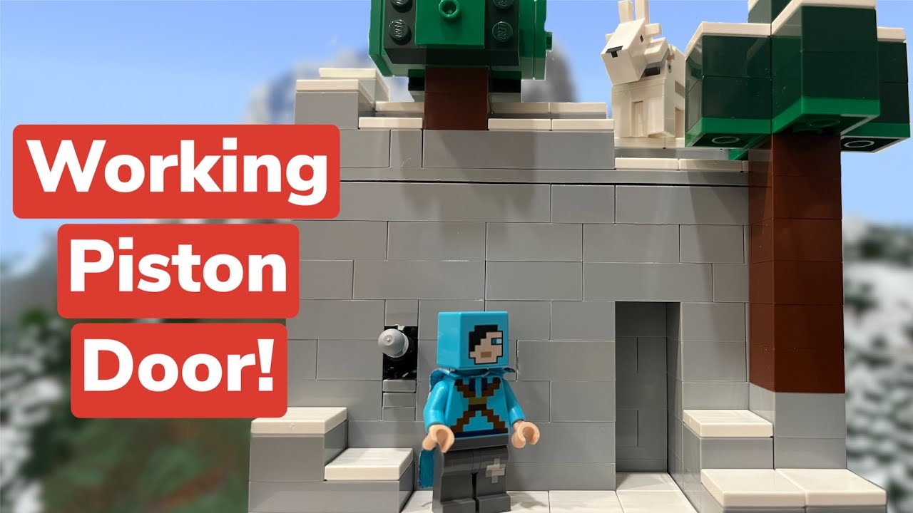 How to Build: Lego Minecraft Piston Door - YouTube