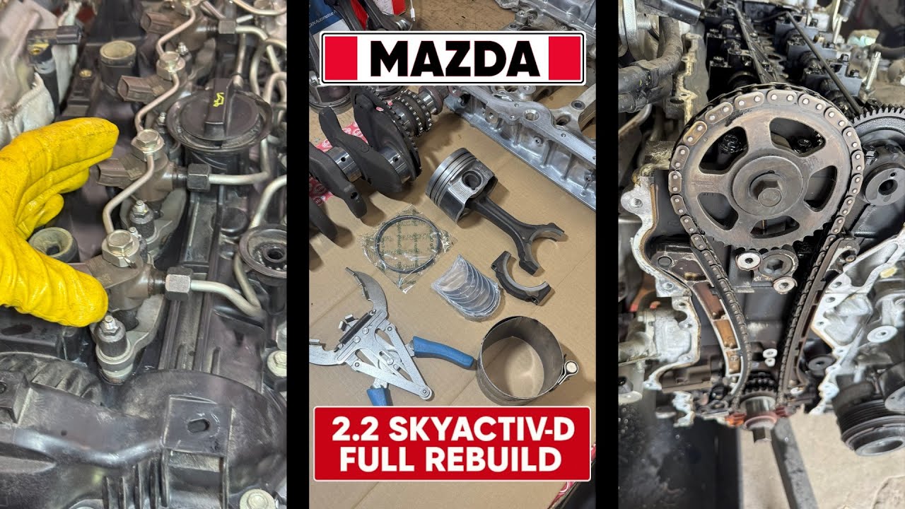 Full Rebuild of Mazda 2.2 SkyActiv-D — From Pistons to Timing Chains ...