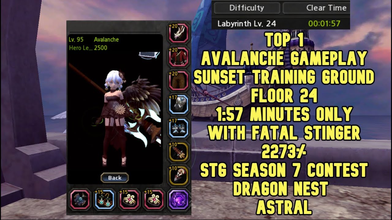 TOP 1 Avalanche Sunset Training Ground F24 1:57 Min Only STG Season 7 W ...