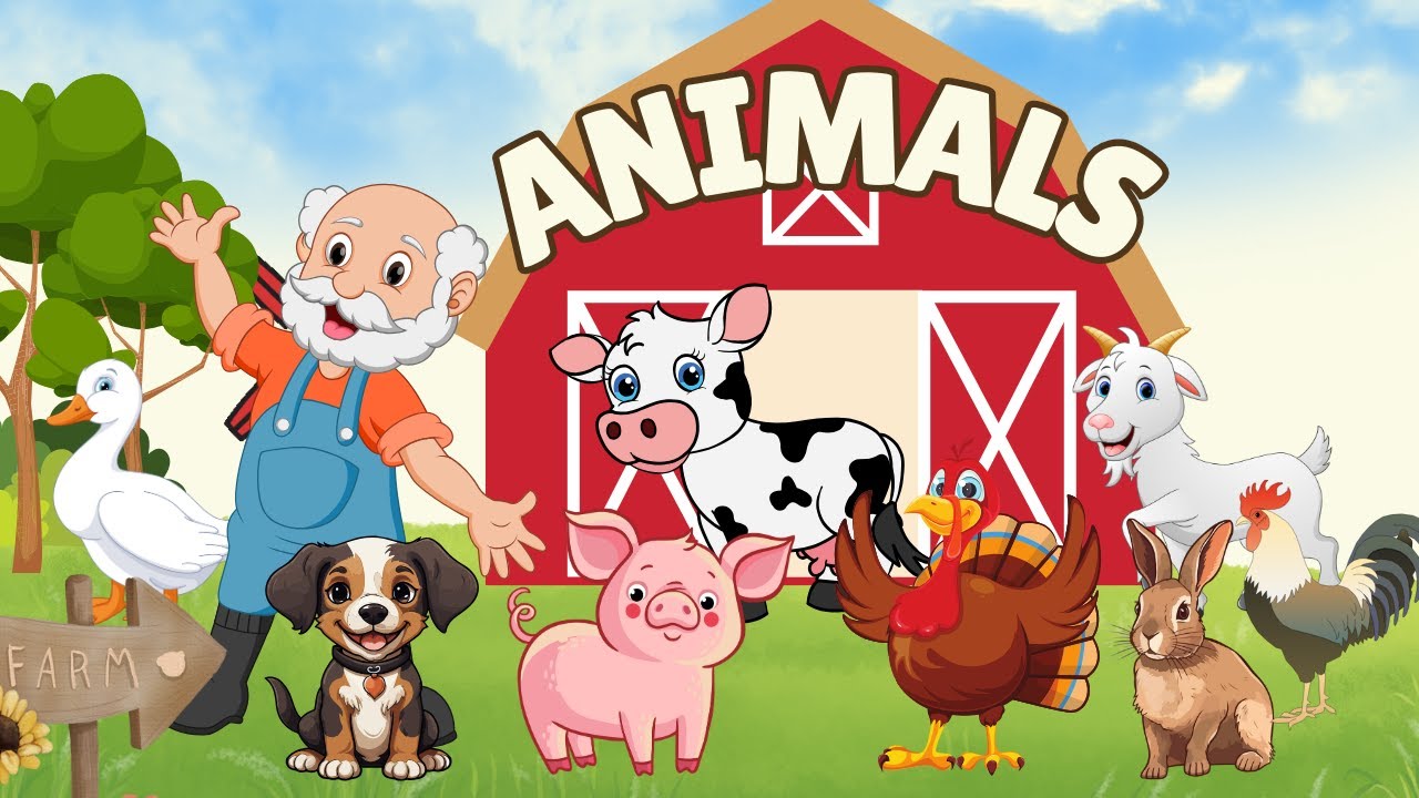 Learn Counting with Farm Animals | Animals for Kids| Farm Animals + Old ...