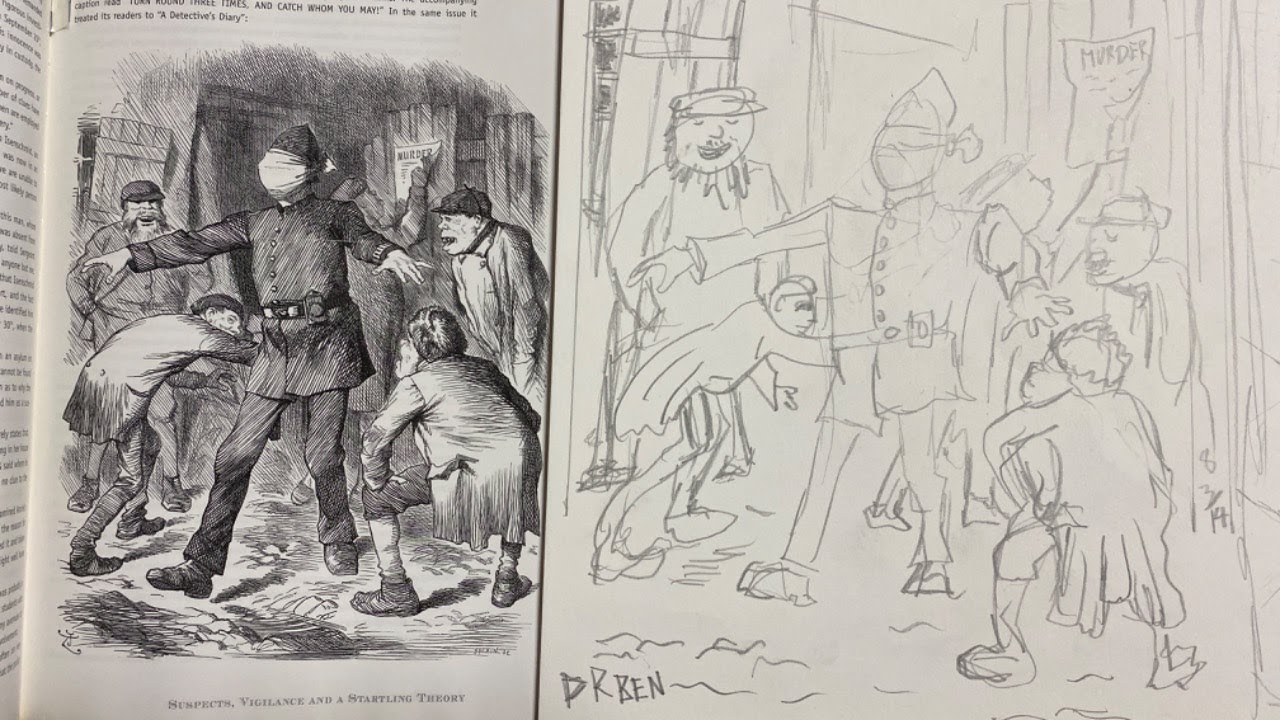 inking jack the ripper comic strips hangout - YouTube