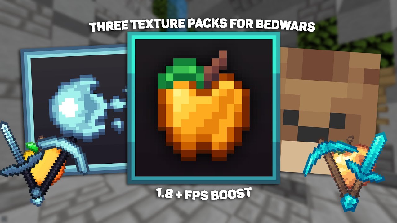 Top 3 Texture Packs For Minecraft Bedwars Java (1.8 + FPS Boost) - YouTube