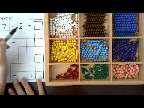 How To Teach Subtraction Montessori Way