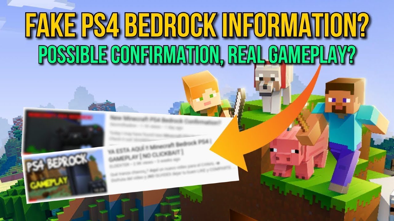 Minecraft PS4 - FAKE BEDROCK INFORMATION? - Possible Confirmation ...