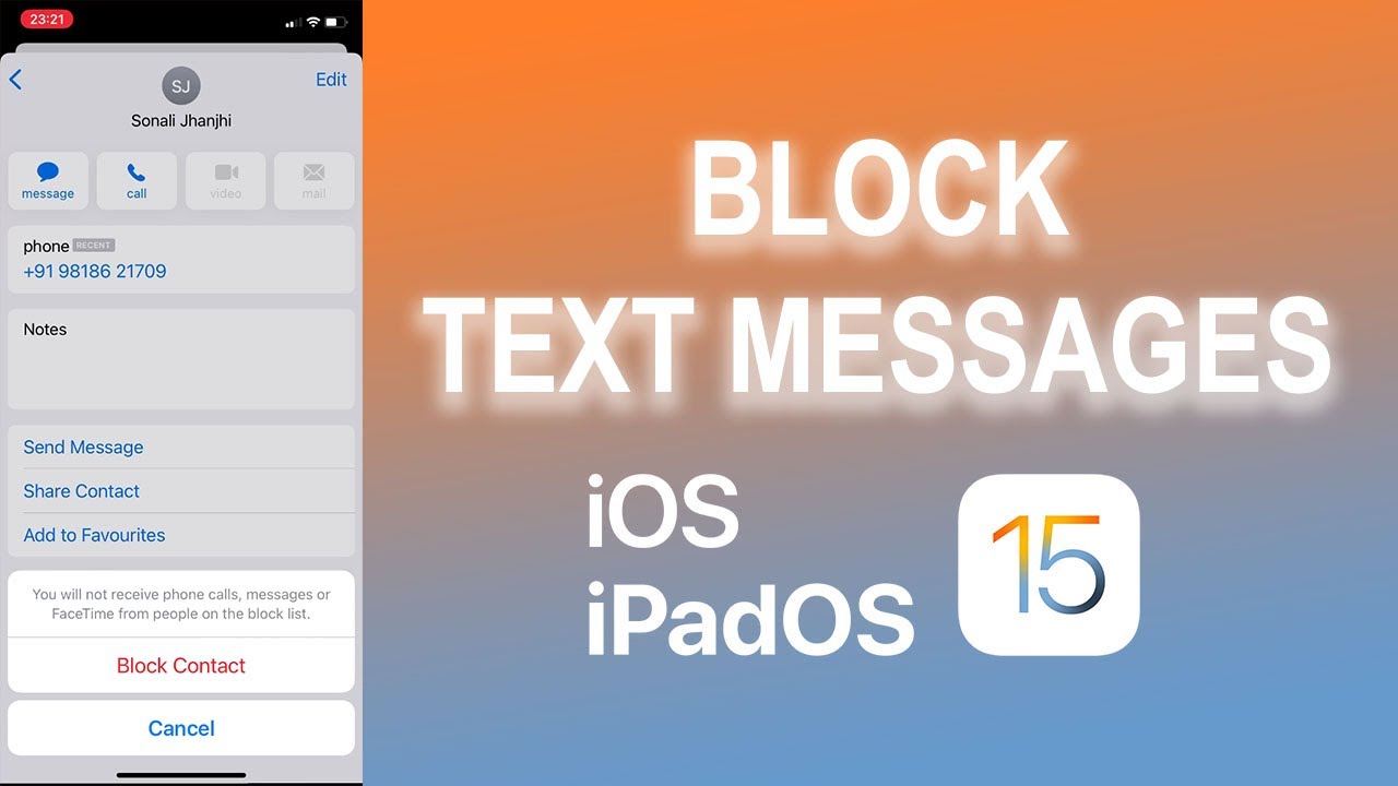 How to Block Text Messages on iPhone or iPad - YouTube