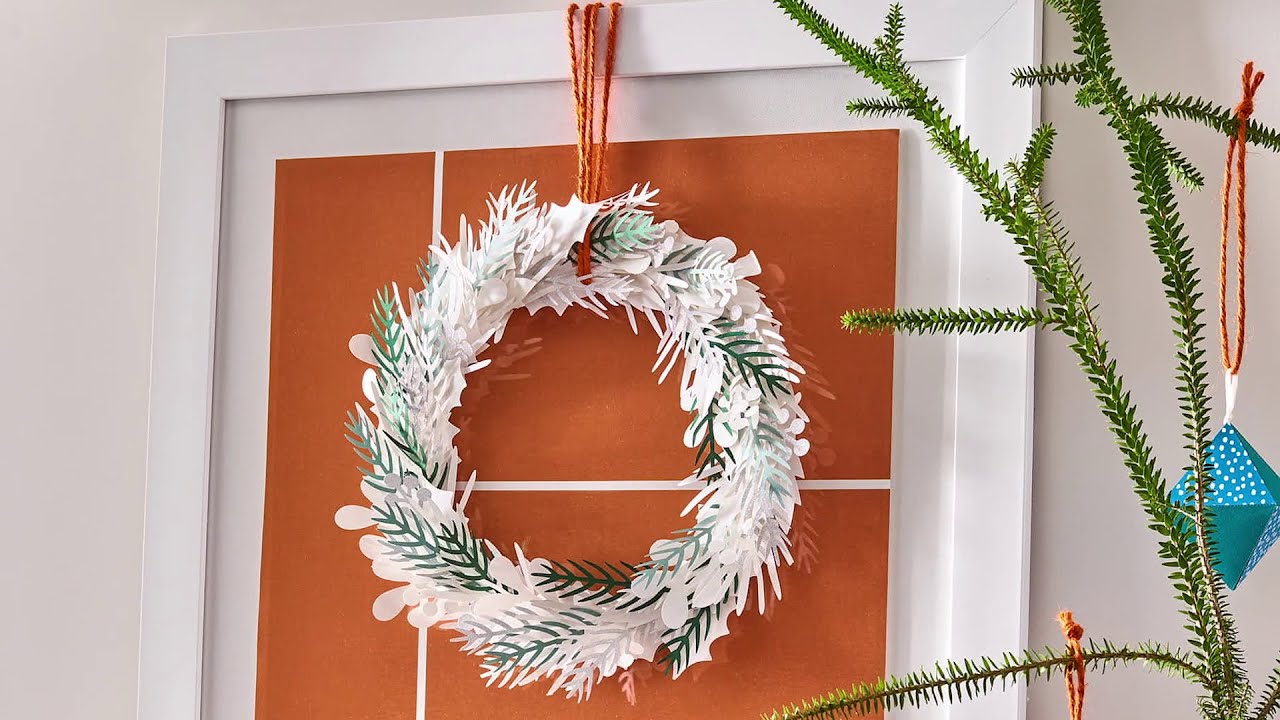 DIY Winter Wreath with Paper Source + West Elm - YouTube