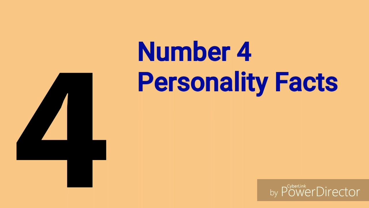 NUMBER 4 PERSONALITY FACTS - YouTube