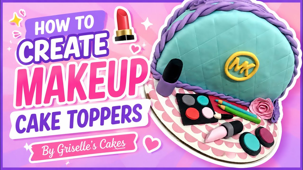 HOW TO CREATE MAKEUP TOPPERS WITH FONDANT | TUTORIAL | GRISELLE'S CAKES ...